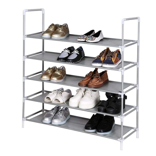 5 Tier Shoes Rack Storage Organizer Non-woven Fabric Shelf Holder ...