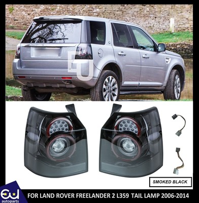 PAIR REAR LED BLACK SMOKED TAIL LAMP 12-14 STYLE FOR FREELANDER 2 2007 ...