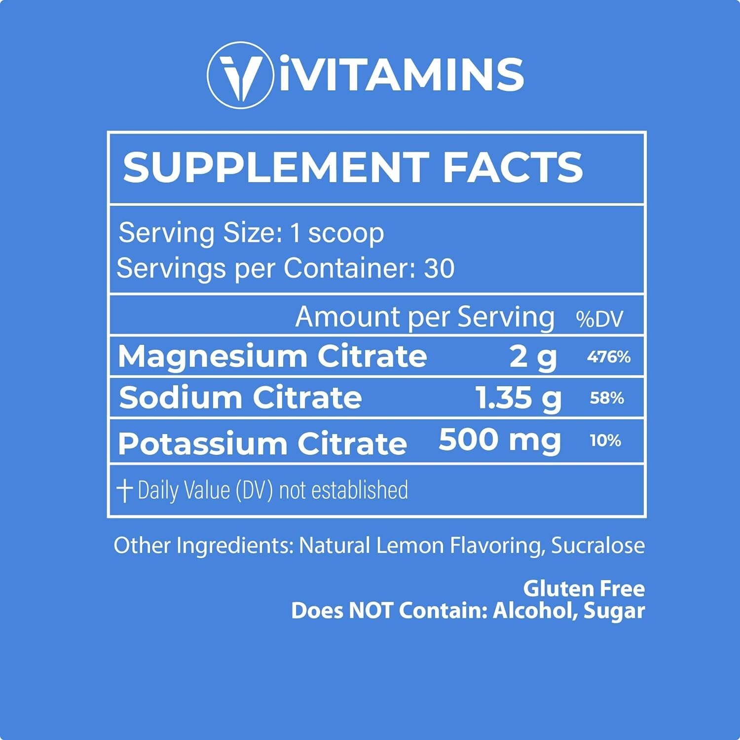 Magnesium Citrate Powder Laxatives for Constipation Vegan, Gluten Free ...