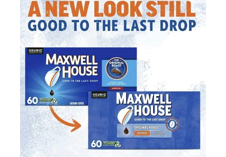 Maxwell House Original Roast Medium Roast K-Cup Coffee Pods, 60 ct. Box ...
