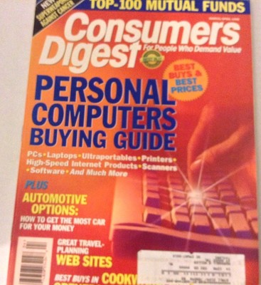 Consumer Digest Magazine Personal Computers March/April 1998 ...