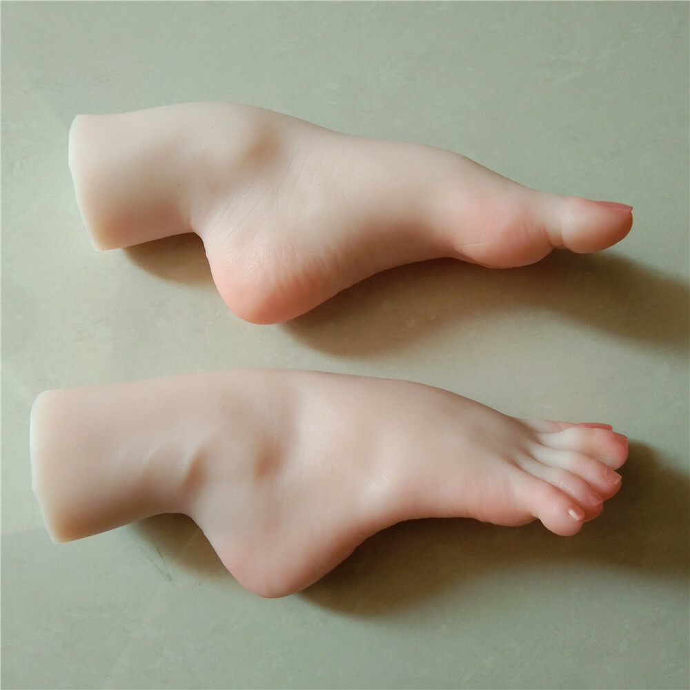 1:1 Real silicone clone small girls foot Feet Model Sculpture cute toes ...