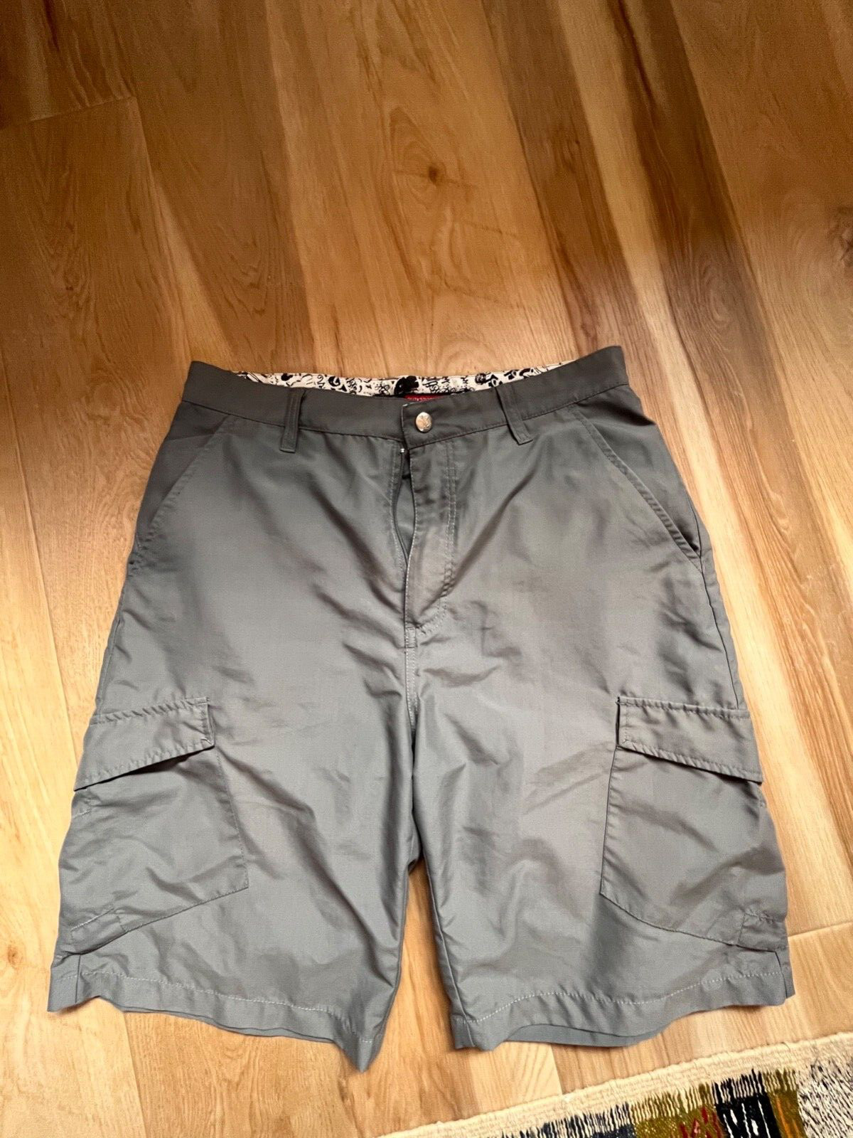 Quicksilver Cargo Trunks Sz 31 Zip Up & Pockets Gray - Gem