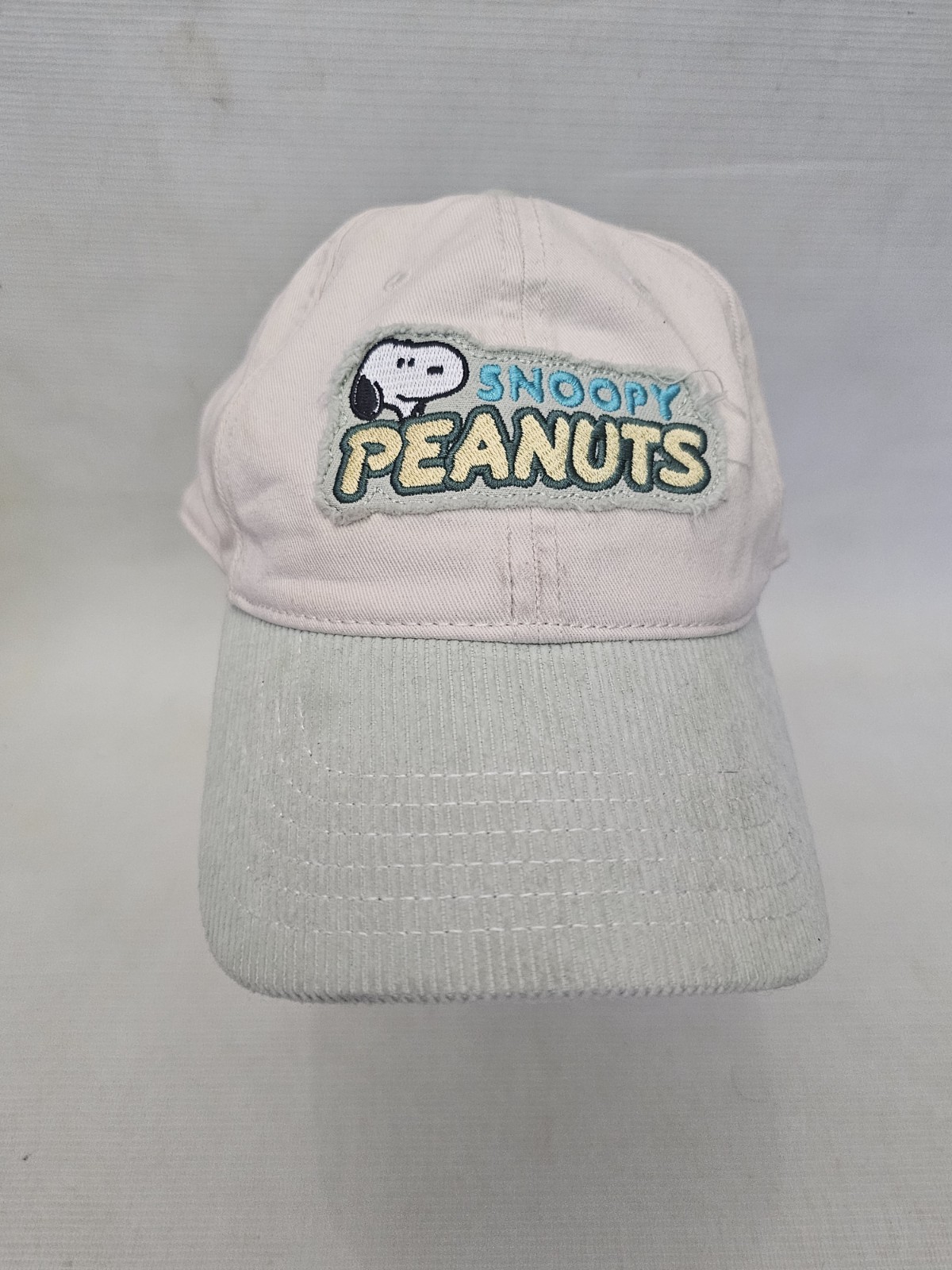 Peanuts Snoopy baseball Cap Rare Beige Green - Gem