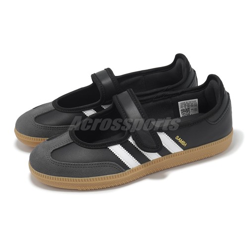 adidas Originals Samba Jane W Black White Gum Women Casual Ballet Shoes ...