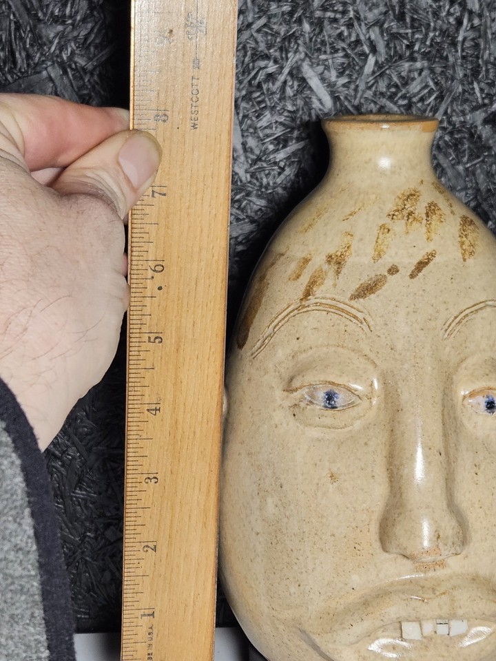 S. Carolina Folk Pottery Grotesque Face Jug Signed Marjorie Hawthorne ...