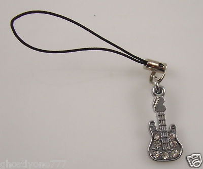 Guitar rocker cell phone or purse charm clear Crystal | eBay