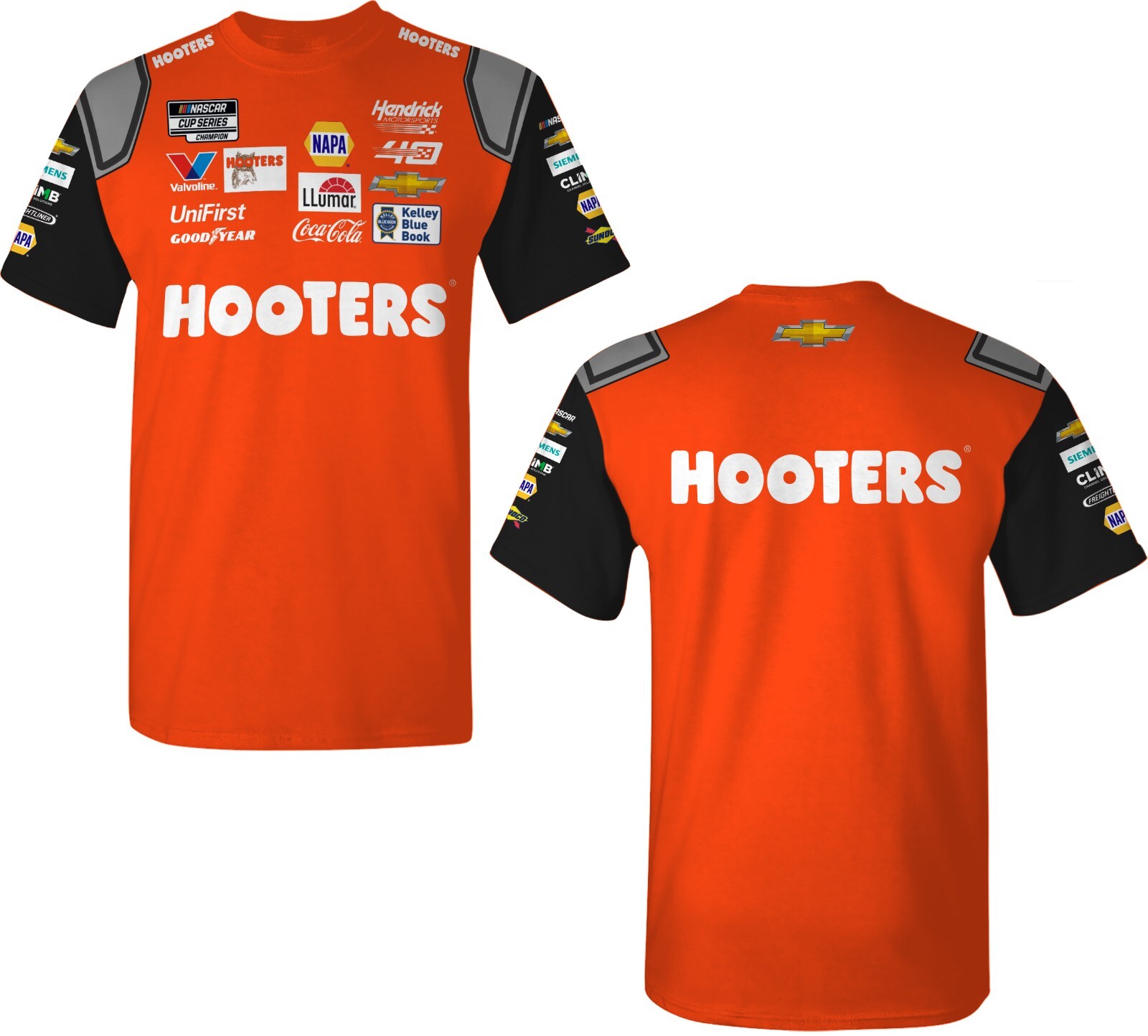 Chase Elliott 2024 Checkered Flag #9 Hooter's Sublimated Uniform Tee | eBay