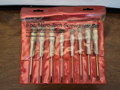 Sears Craftsman Professional 8 pc Micro-Tech Screwdriver Set # 941489 ...