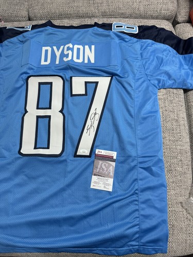 KEVIN DYSON Signed Autograph Custom Jersey - JSA COA - Tennessee Titans ...