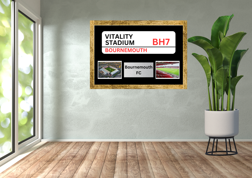 Bournemouth FC Sign Print Photo Design Football Poser Wall Art A4 | eBay UK