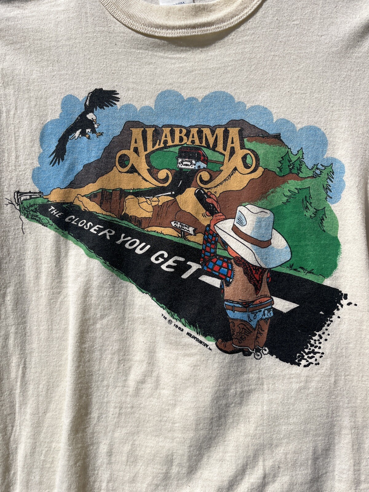 RARE Vtg 80s Alabama 1983 The Closer You Get TOUR Shi… - Gem