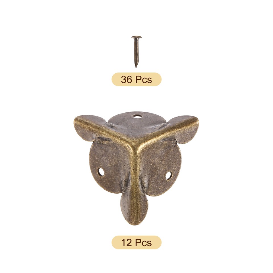 12 Pcs 19mm Decorative Box Corner Cover, Corner Protector, Bronze | eBay