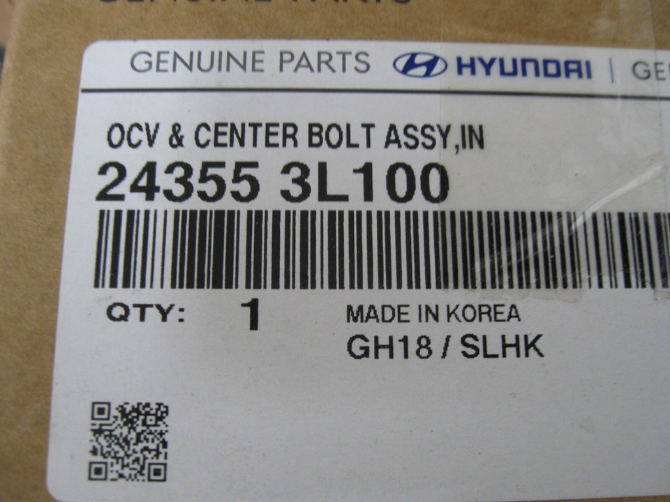 Hyundai 24355-3L100 Engine Variable Timing (Vvt) Oil Control Valve | eBay