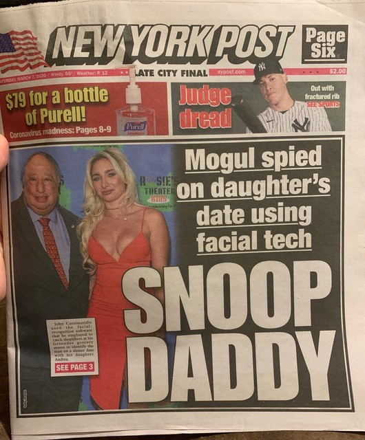 New York Post newspaper saturday March 7, 2020 | eBay