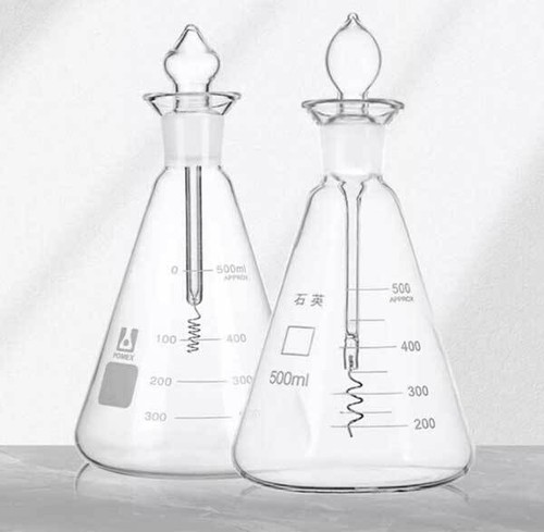 High Temp Resistant 250-1000ml Quartz Erlenmeyer Flask Platinum ...