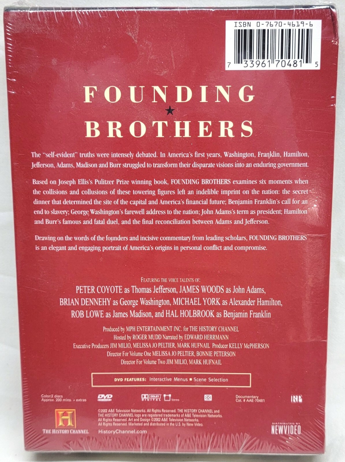 Founding Brothers (DVD, 2002, 2-Disc Set) for sale online | eBay