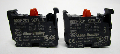 LOT OF 2 NEW ALLEN BRADLEY 800F-X01 CONTACT BLOCK | eBay