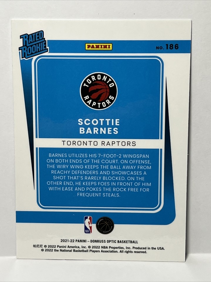 2021-22 Optic Scottie Barnes Rated Rookie Card | eBay