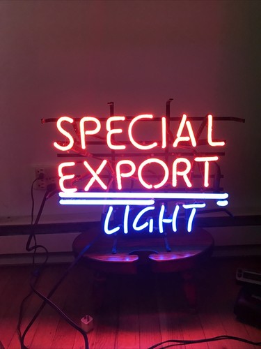 Special Export Light Neon Sign Beer Bar Pub Wall Hanging Real Glass ...