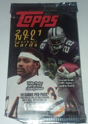 2001 Topps Football Hobby Pack Factory Sealed 10 Cards | eBay