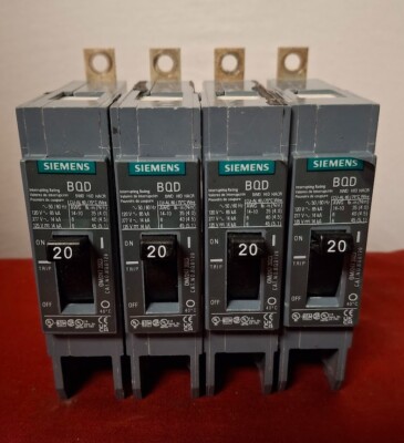 SIEMENS (ONE) BQD120 20AMP Bolt-On Circuit Breaker 277VAC SHIPS SAME ...