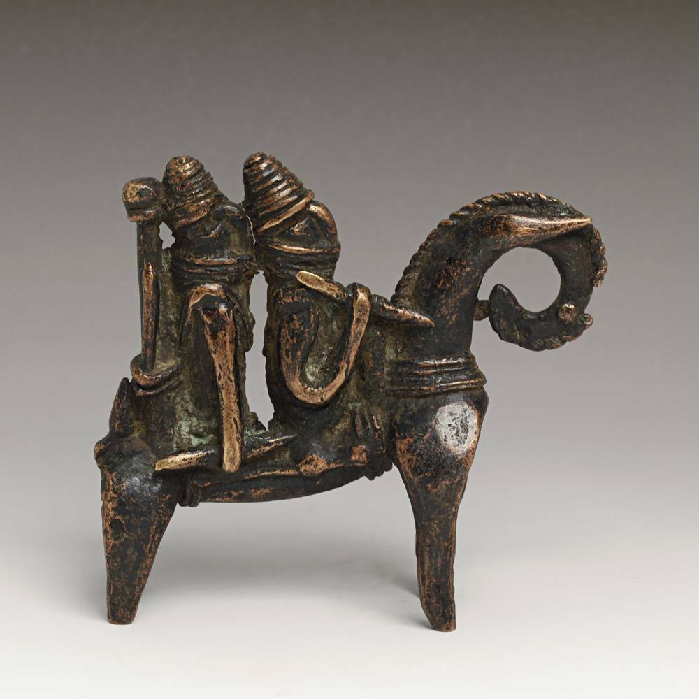 EQUESTRIAN FIGURE MINIATURE BRONZE KOTOKO PEOPLE CHAD CENTRAL AFRICA ...