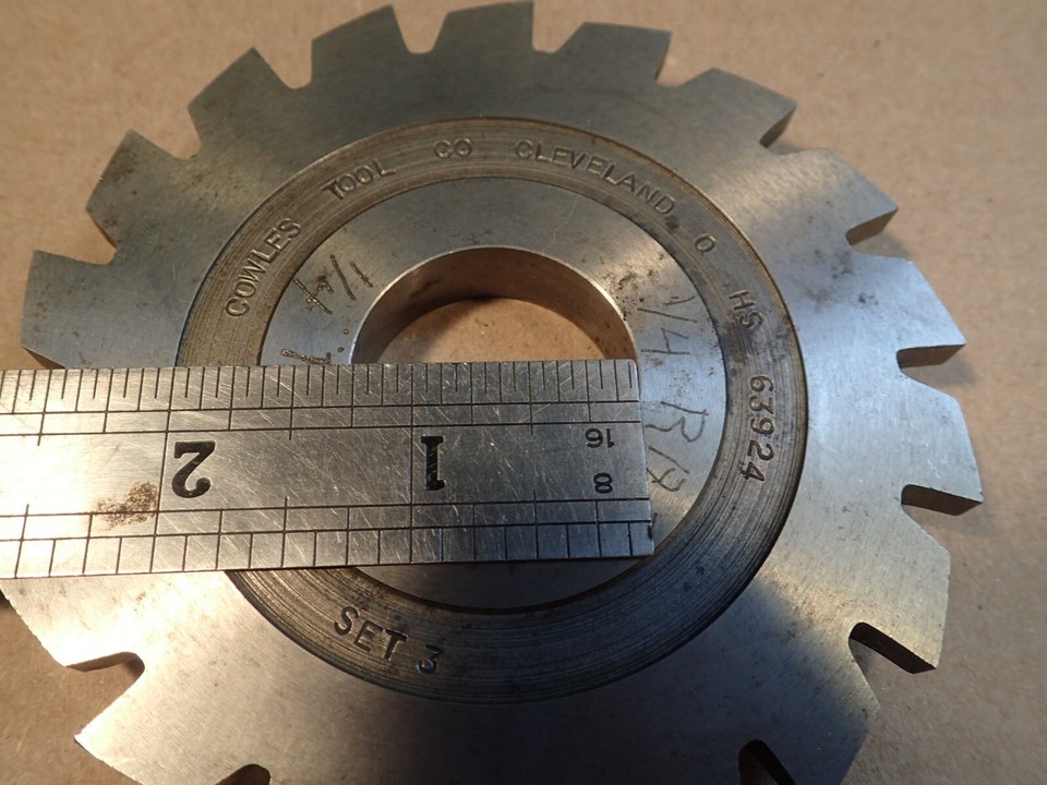 Cowles RH 1/4" Rad Corner Rounding Horizontal Milling Cutter: 1-1/4 ...