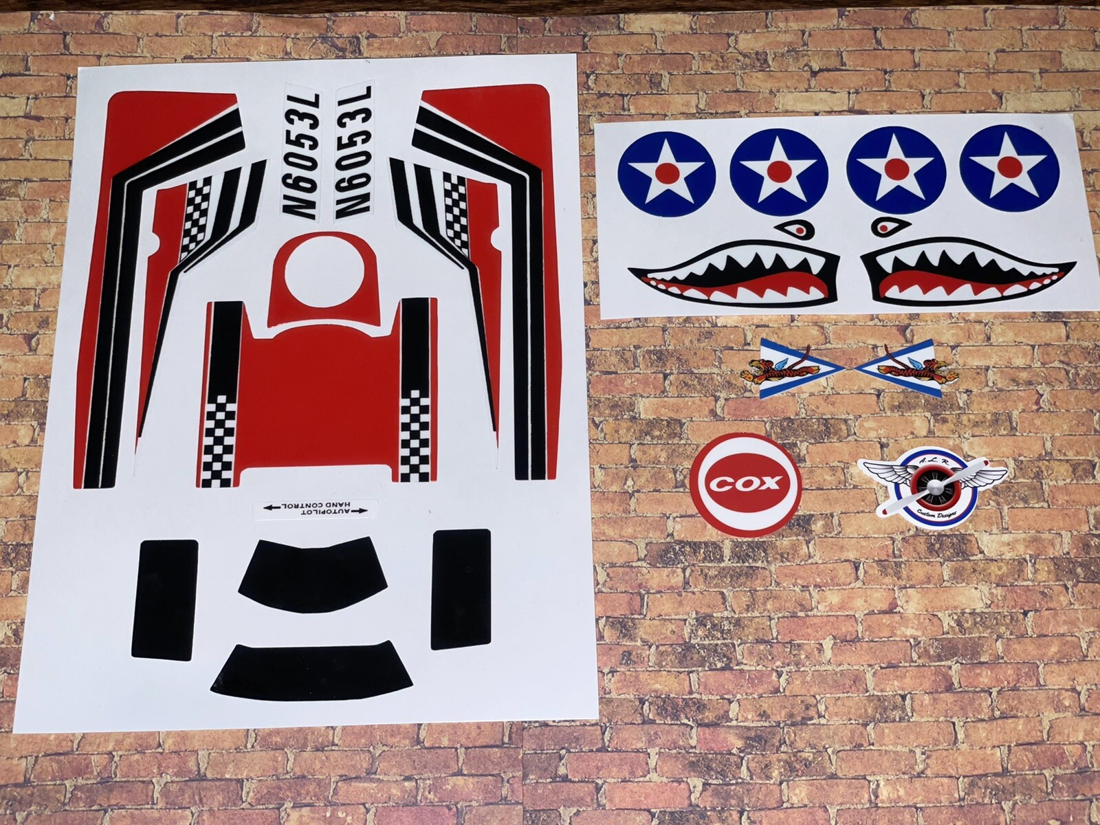 Cox EZ Flyers Cessna 150 Aerobat Decals And P-40 Warhawk With Flying ...