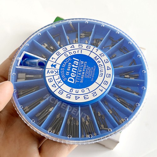 Dental Root Canal Pins Conical Plated Screw Posts Titanium Key Post Pin ...