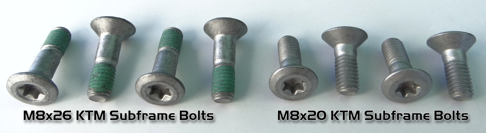 8 SUBFRAME BOLTS FOR KTM SX EX EXC MX MXC 85 105 150 125 250 300 350 ...