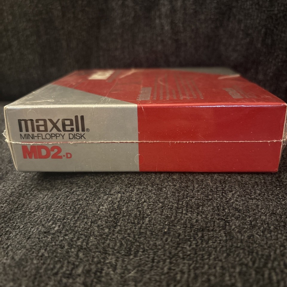 Vintage Maxell MD2-D Mini Floppy Disk 10 Pack Plastic Storage Case. New ...