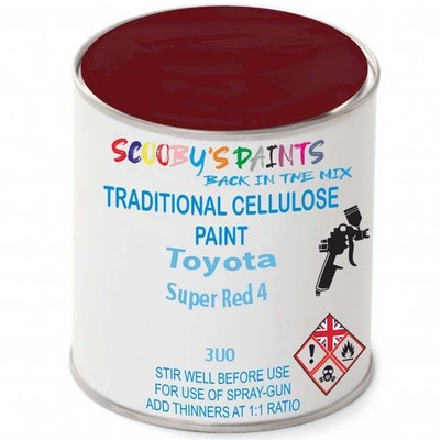 Cellulose Paint For Toyota Super Red 4 3U0 Traditional Spray Tin Touch ...