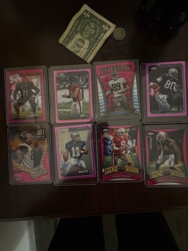 2024 Topps Chrome Football Pink Refractor's Only Lot: Rcs, Serial ...