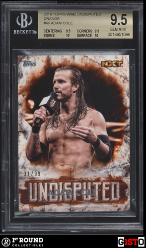 2018 Topps WWE Undisputed - Adam Cole #46 Orange /99 (RC) for sale ...