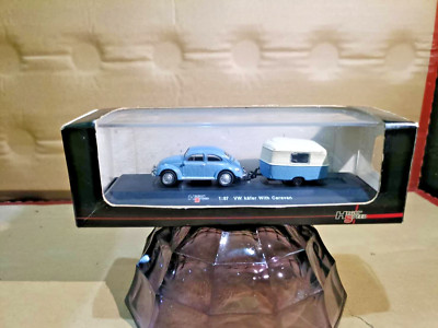 VW KAFER BUG CAR /CARAVAN camper 1/87 High Speed Model Collection Orig ...