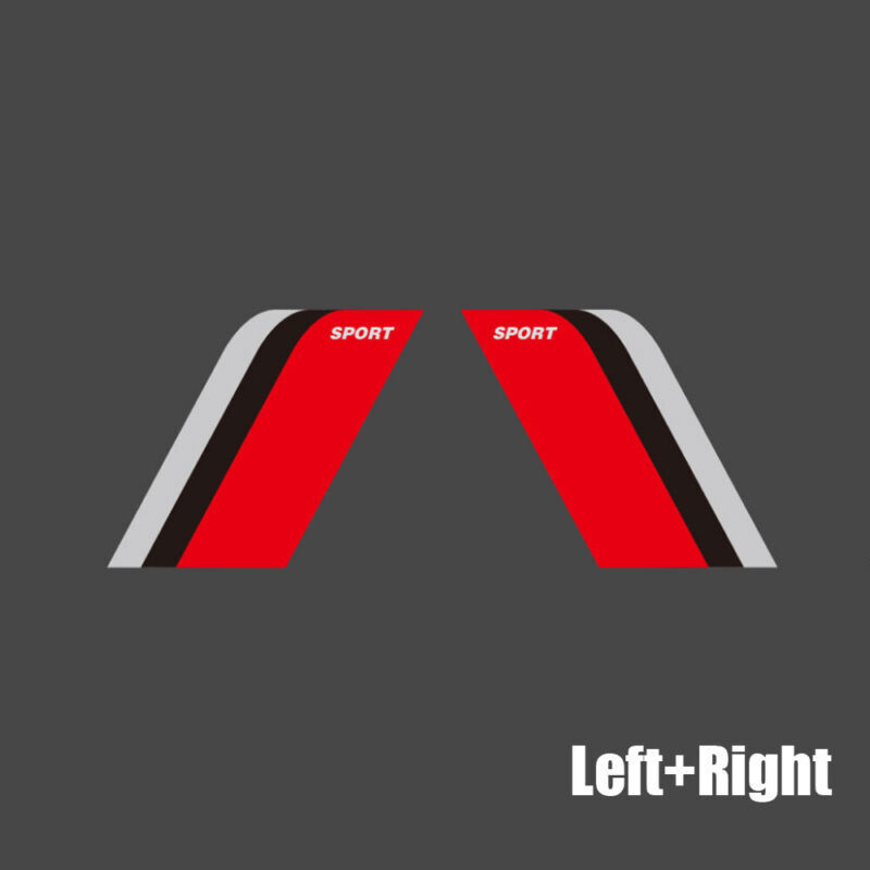 2PCS SPORT Car Side Door Fender Racing Sticker Graphic Decal Protector ...