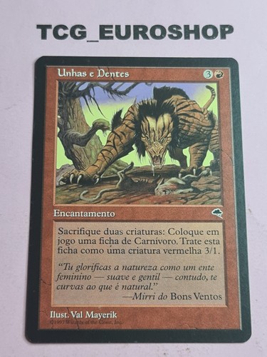 TOOTH AND CLAW TEMPEST MTG PORTUGUESE RARE 1997 NM 1263 | eBay