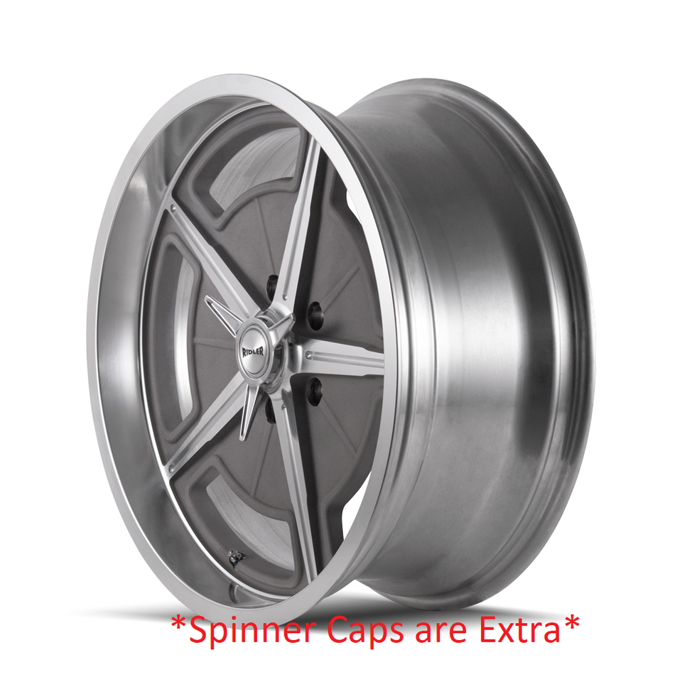 (Set-4) Ridler 605 20x10 5x139.7 0mm Grey machined Wheels Rims 20 Inch ...