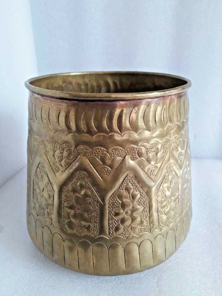 Antique Islamic Brass copper Iraq made Arabic inscriptions pot patina ...