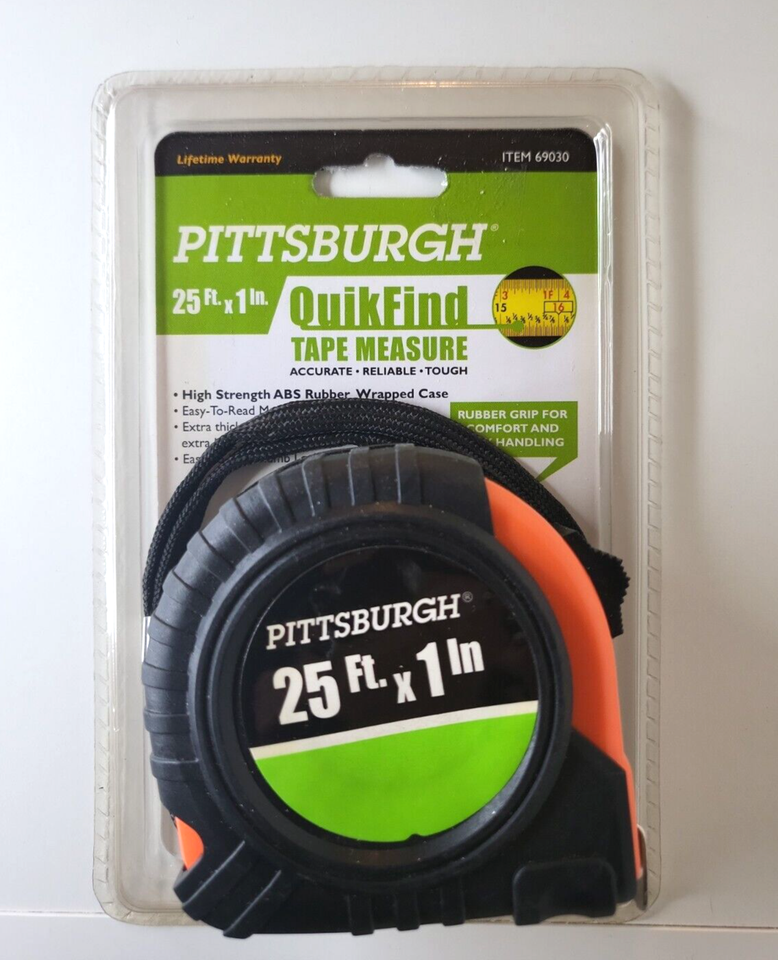 TAPE MEASURE PITTSBURGH 25 FEET X 1" QUICK FIND TAPE MEASURE NEW | eBay