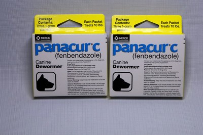 Panacur C Canine Dewormer Fenbendazole Qty 2 - 1 Gram Packs Exp 01/2026 ...