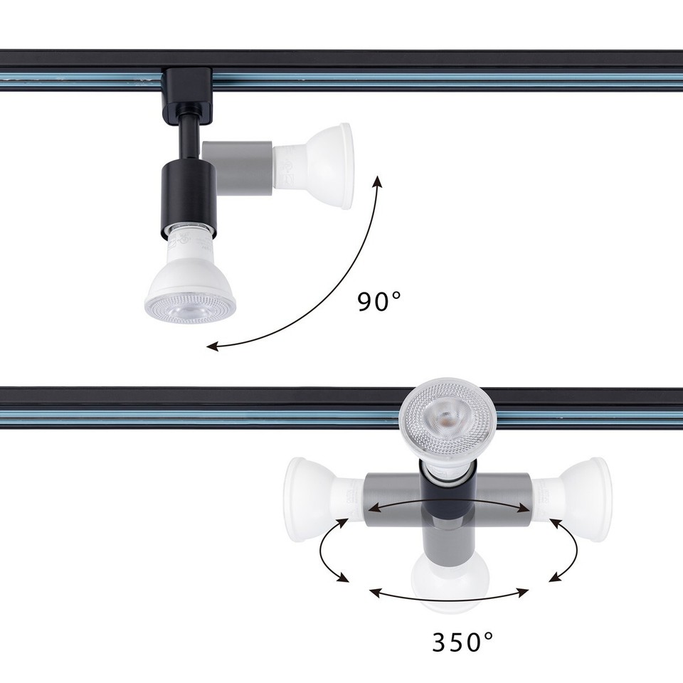 12 Pack J Type Track Light Head to E26 Base Adapter Light Direction ...