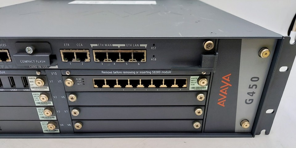 AVAYA G450 Media Gateway W/1X S8300.3XMM710B | 1X MM711 CARDS | eBay