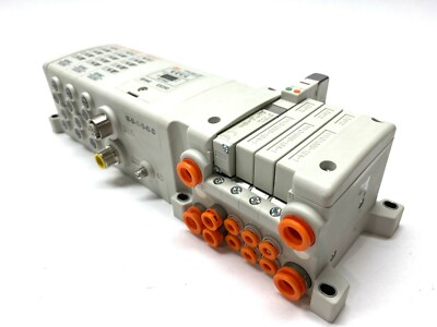 SMC VV5QC11-04N3SDZENN33 Manifold w/ Ethernet/IP SI Unit Modules 4-Port ...