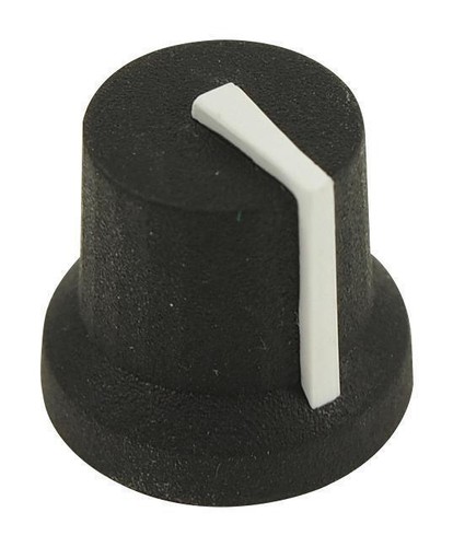 Soft rubber instrument knob 16.2 mm, black / white - MULTICOMP | eBay