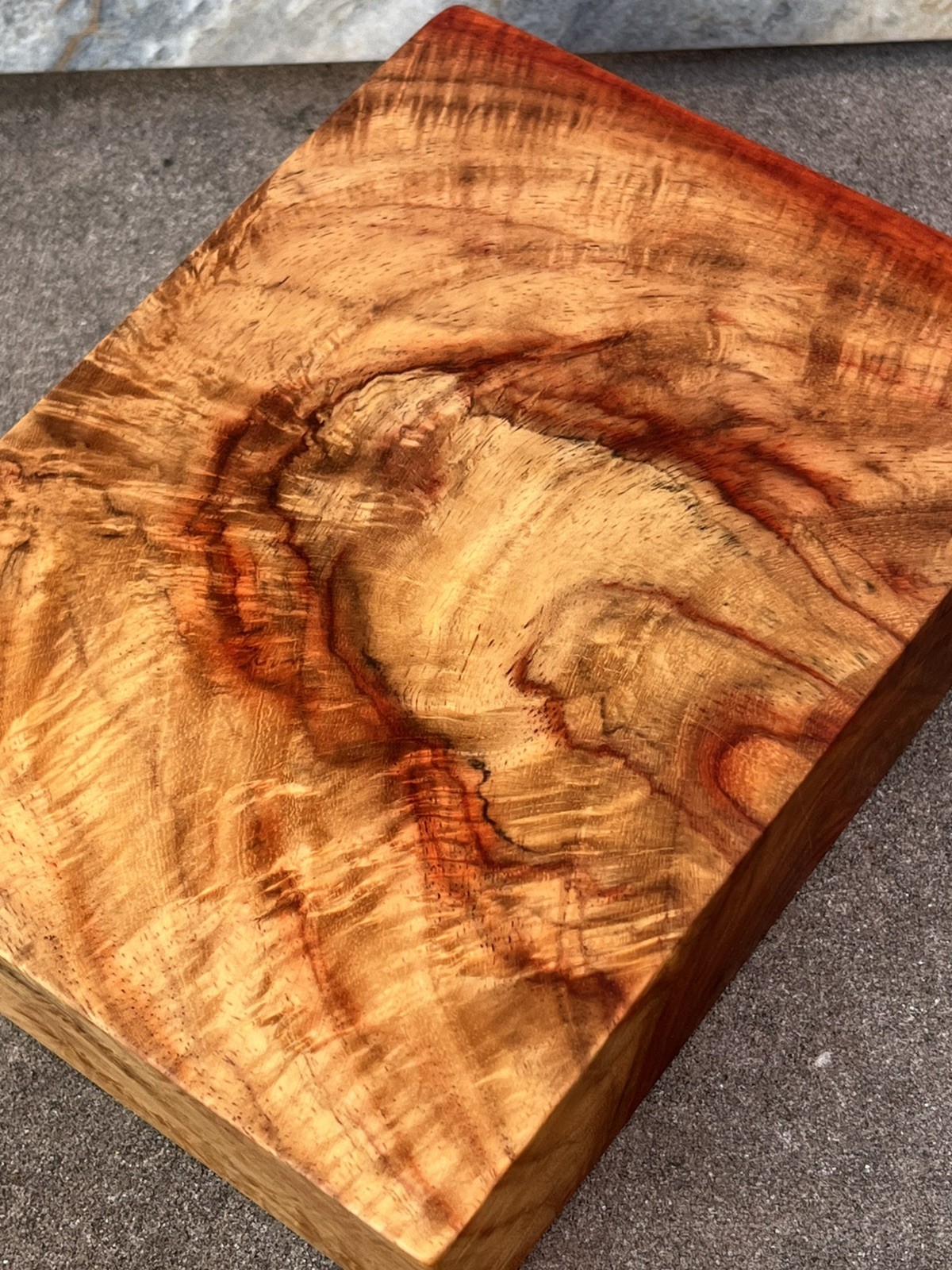 Rosewood Burl Wood Slab Board Woodworking Lumber Block 6.45”x4.8”x1.55 ...