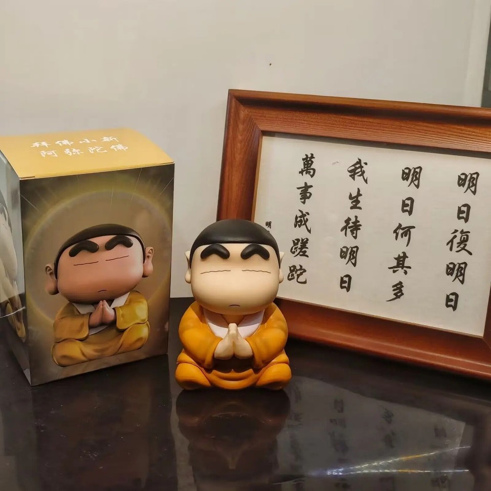 Crayon Shin-chan Cos Buddha Action Figure Toys Shin Chan Figuras Model ...