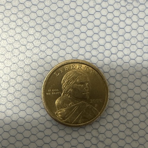 2000-P Super Rare Sacagawea One Dollar US Liberty Gold Color Coin ...