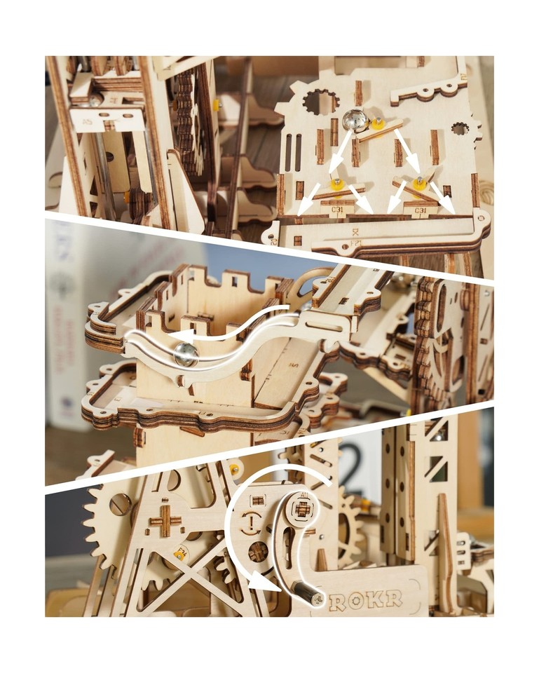 ROKR 3D Wooden Puzzle-Mechanical Model-Wooden Craft Kit-DIY Assembly ...
